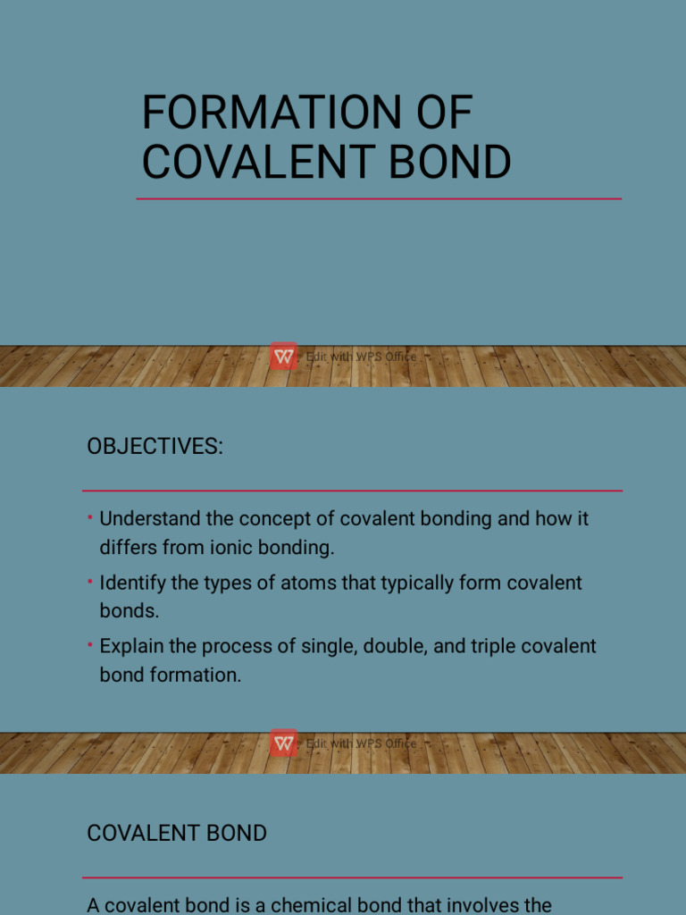 Formation-of-covalent-bond_033344 | PDF | Chemical Bond | Covalent Bond
