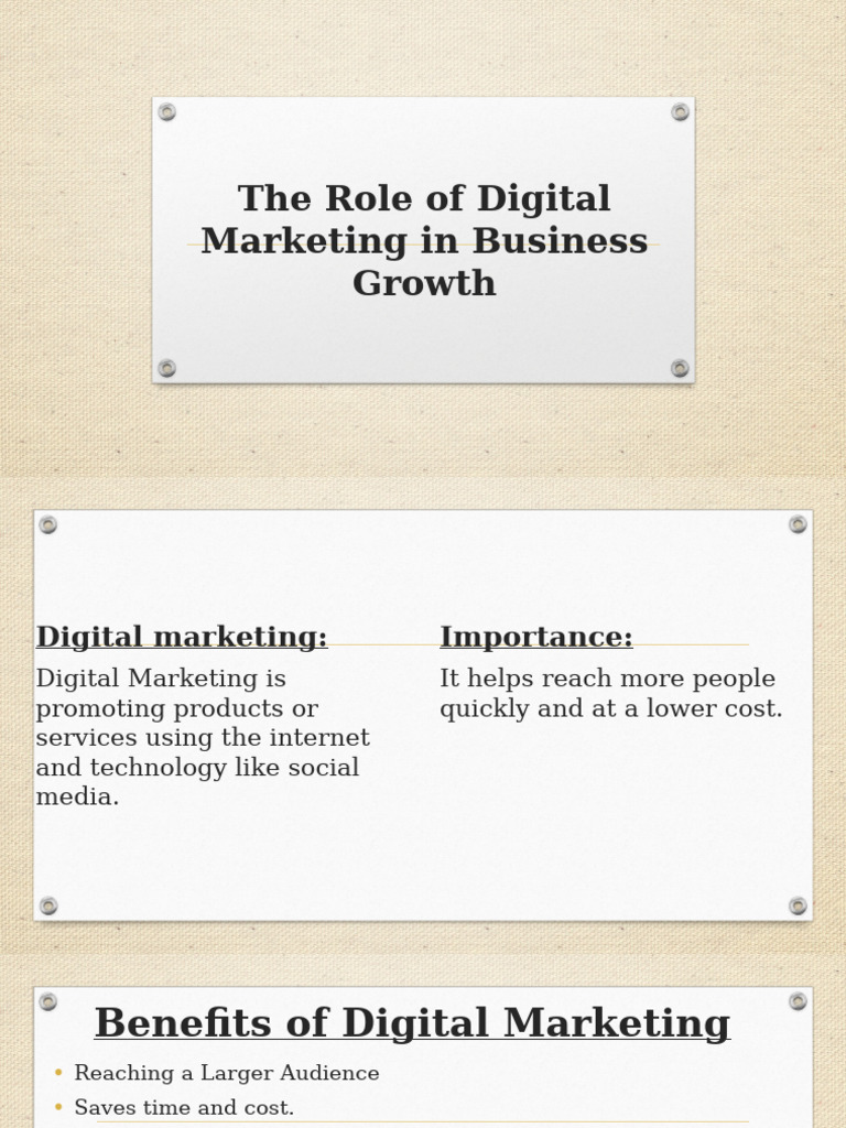 The Role of Digital Marketing in Business Growth | PDF