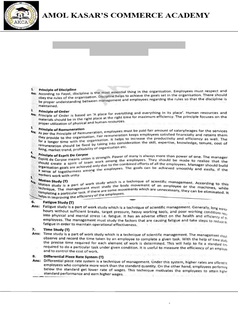 OCM Explain The Concept | PDF