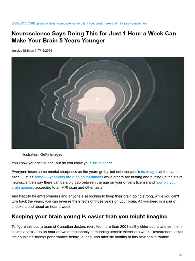 Neuroscience Says Doing This For Just 1 Hour A Week Can Make Your Brain ...