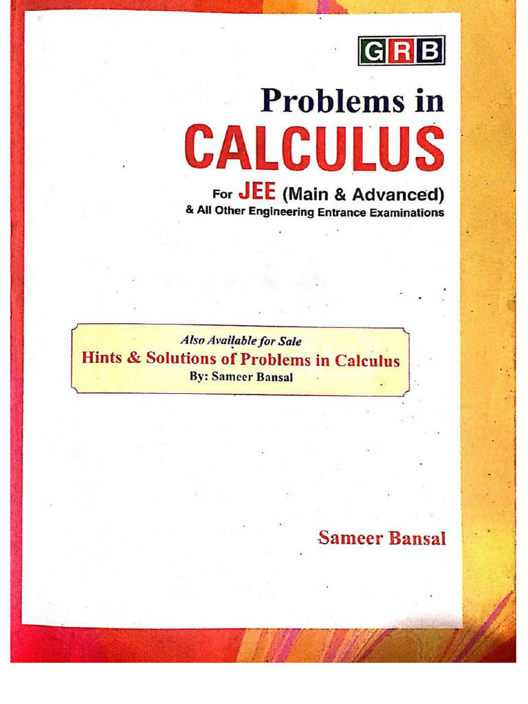Sameer Bansal Calculas PDF | PDF