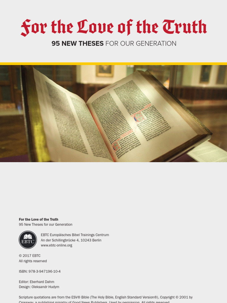 For The Love of The Truth | PDF | Sola Fide | Grace In Christianity