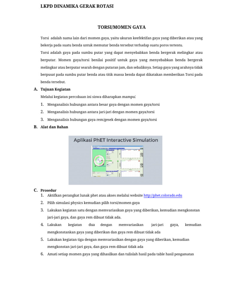 LKPD Momen Gaya | PDF