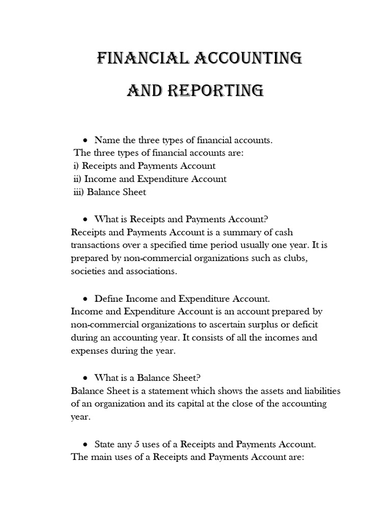 Financial Accounting and Reporting | PDF | Expense | Debits And Credits