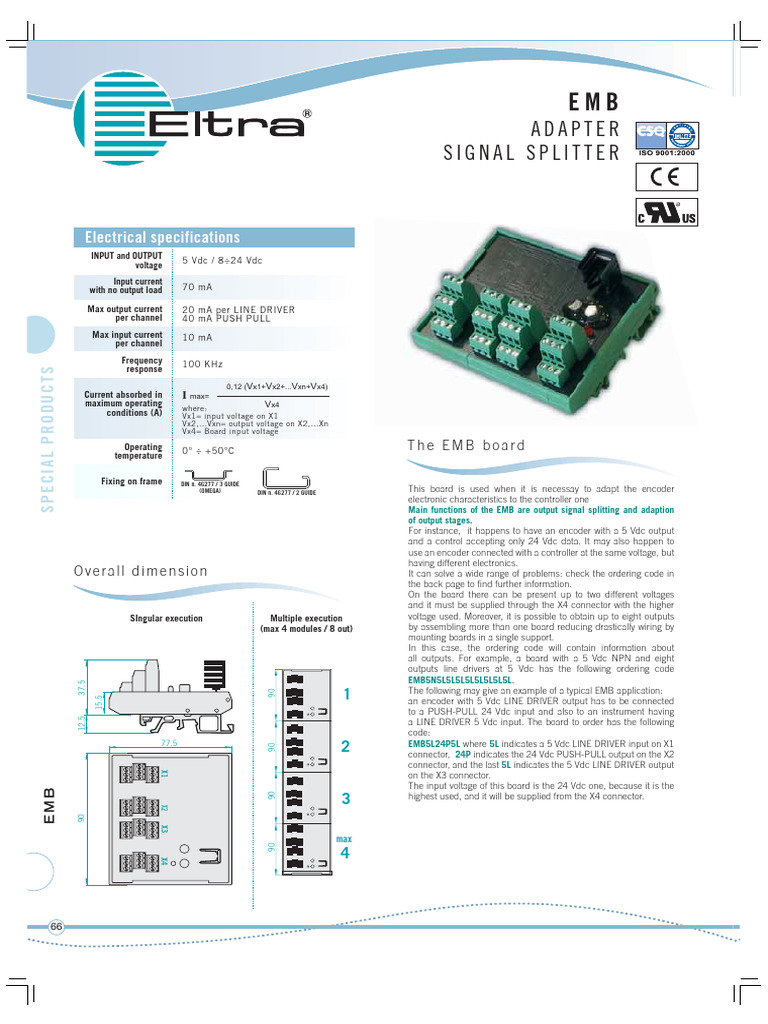 Adaptdor de Señal Encoder ELTRA EMB1 | PDF | Bipolar Junction Transistor | Computer Engineering
