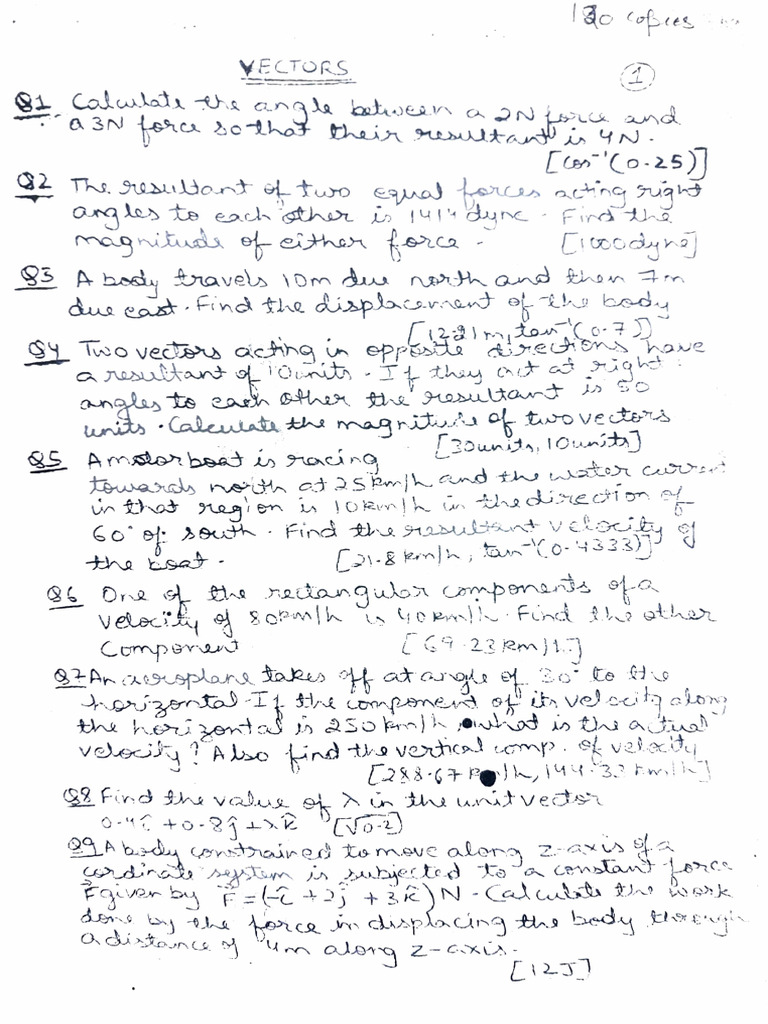 Assignment Vectors | PDF