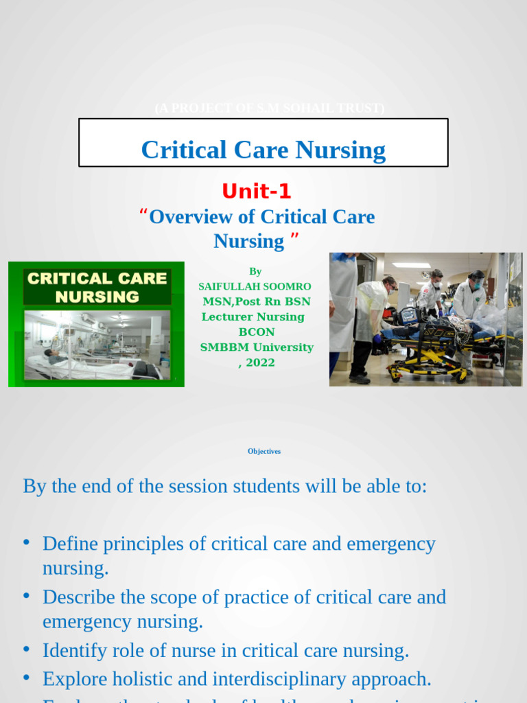 Introduction to CCN ,Unit =1-1 | PDF | Intensive Care Medicine | Intensive Care Unit
