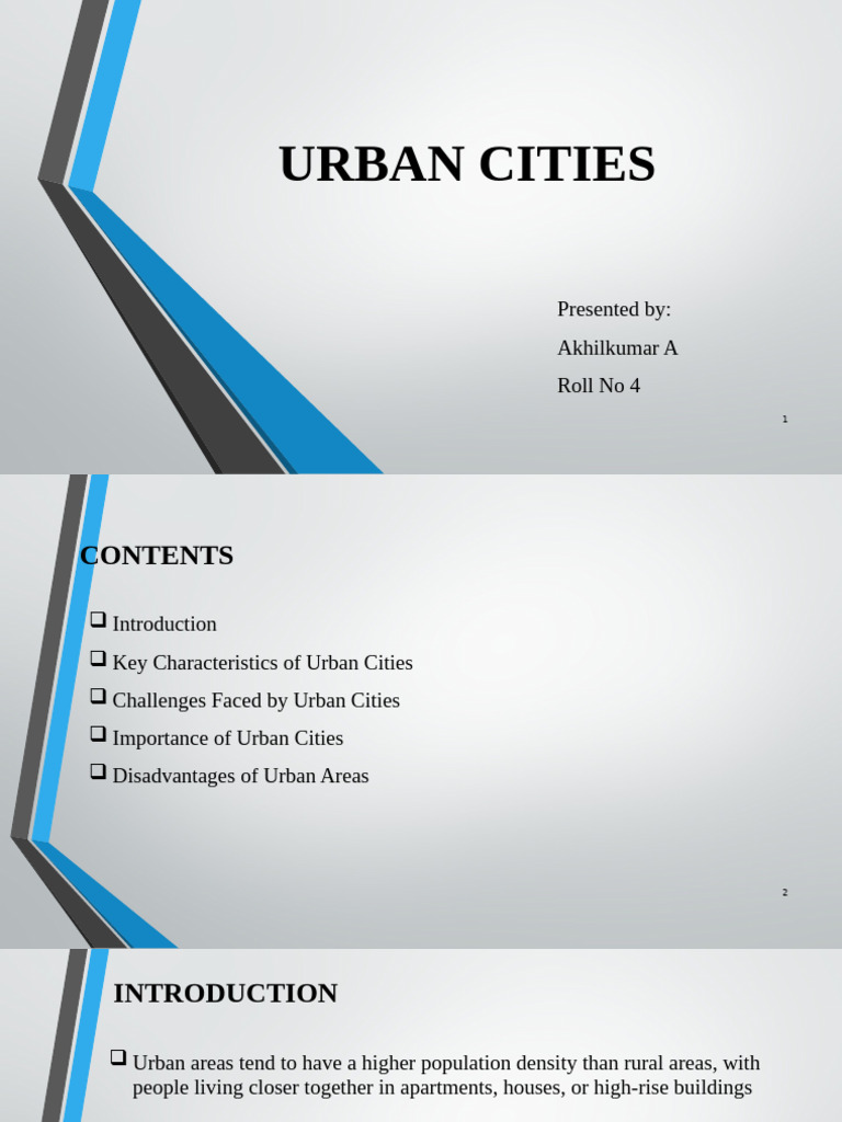 Characteristics and Challenges of Urban Cities | PDF | Cost Of Living ...