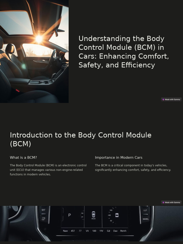 Understanding BCM Functions in Cars | PDF | Motor Vehicle | Vehicle ...