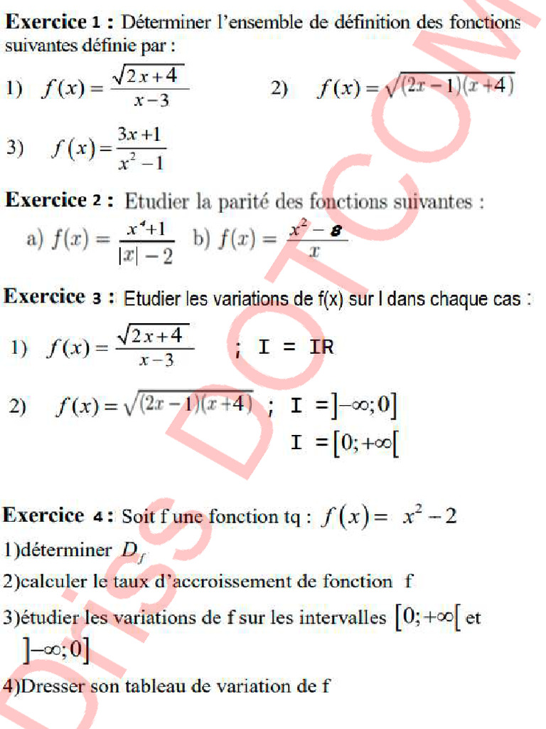 Généralités Sur Les Fonctions | PDF