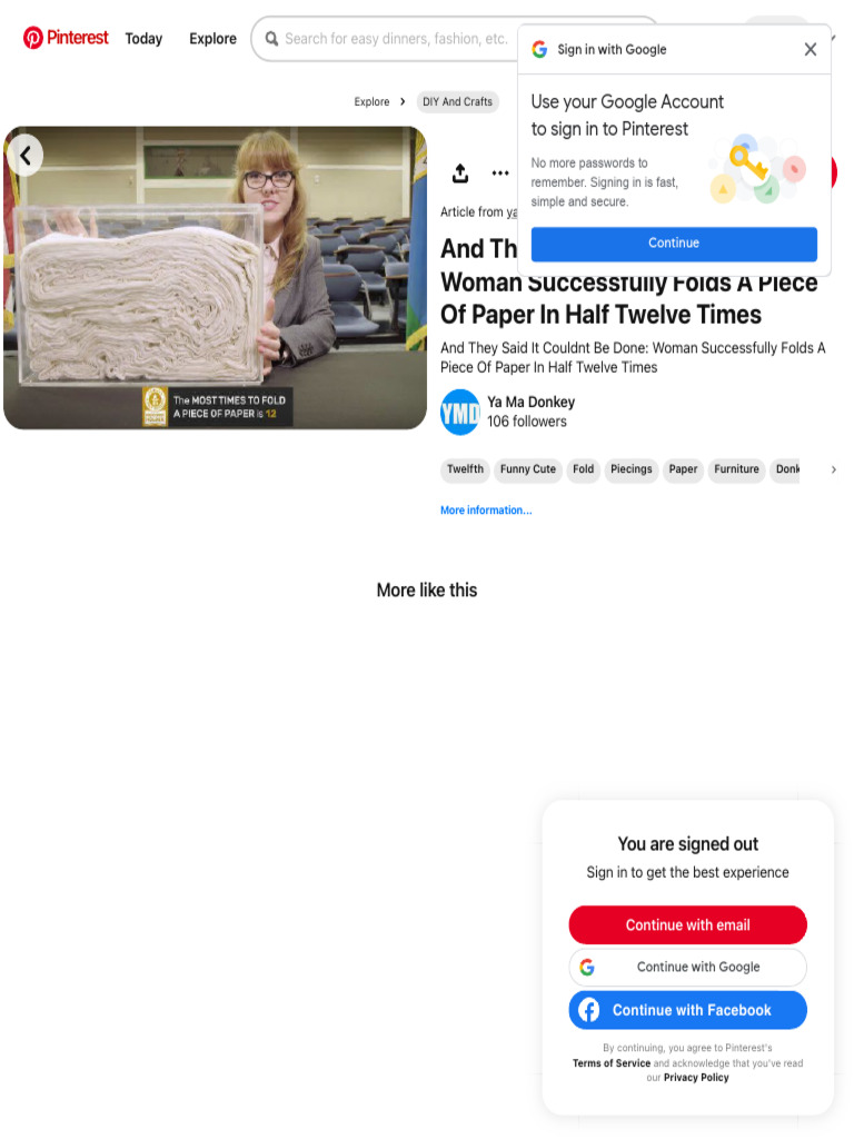 And They Said It Couldn’t Be Done Woman Successfully Folds a Piece of ...