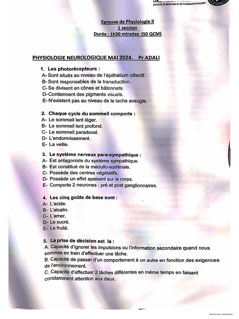 Physio 2 Normal 2024 | PDF