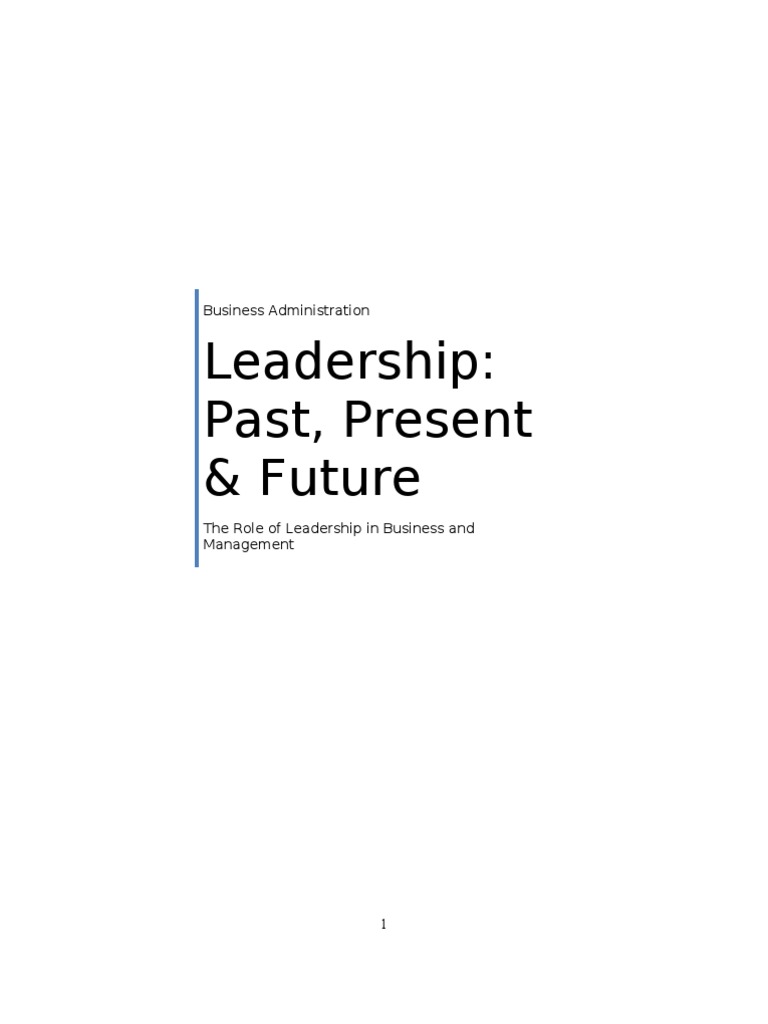 Leadership Thesis | PDF | Leadership | Innovation