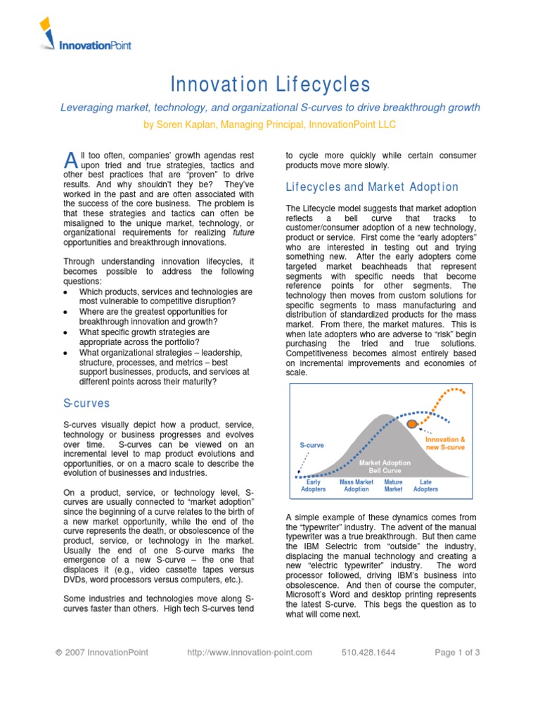Innovation Life Cycles | PDF
