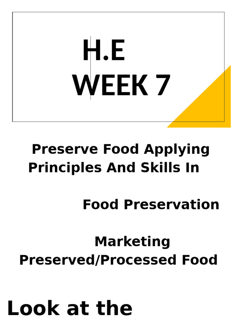 Home Economics 6 - Week 7 | PDF | Prices | Odor