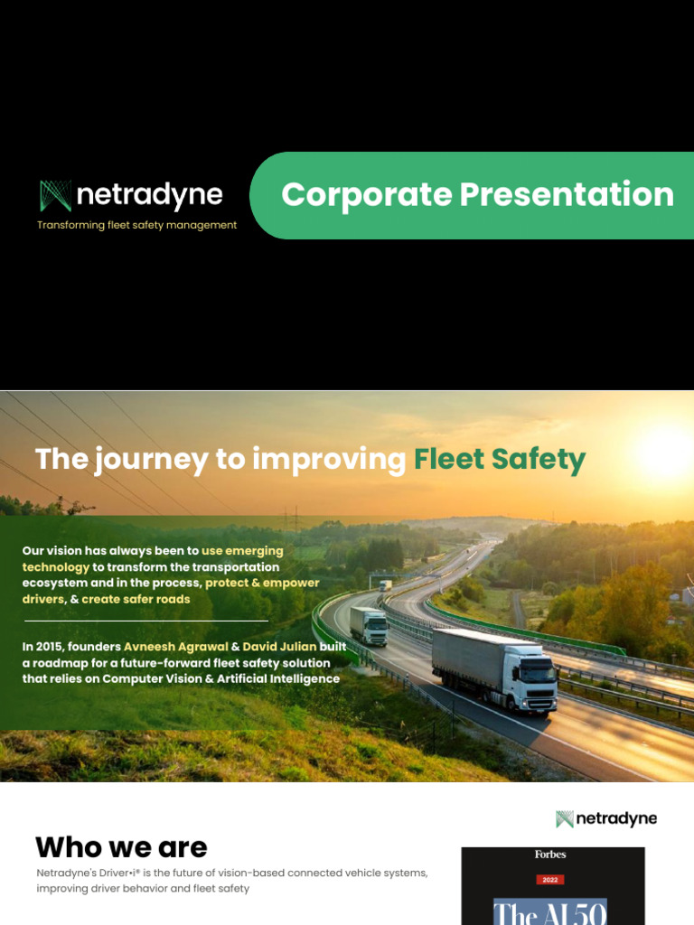 Netradyne - Corporate Deck 1 | PDF