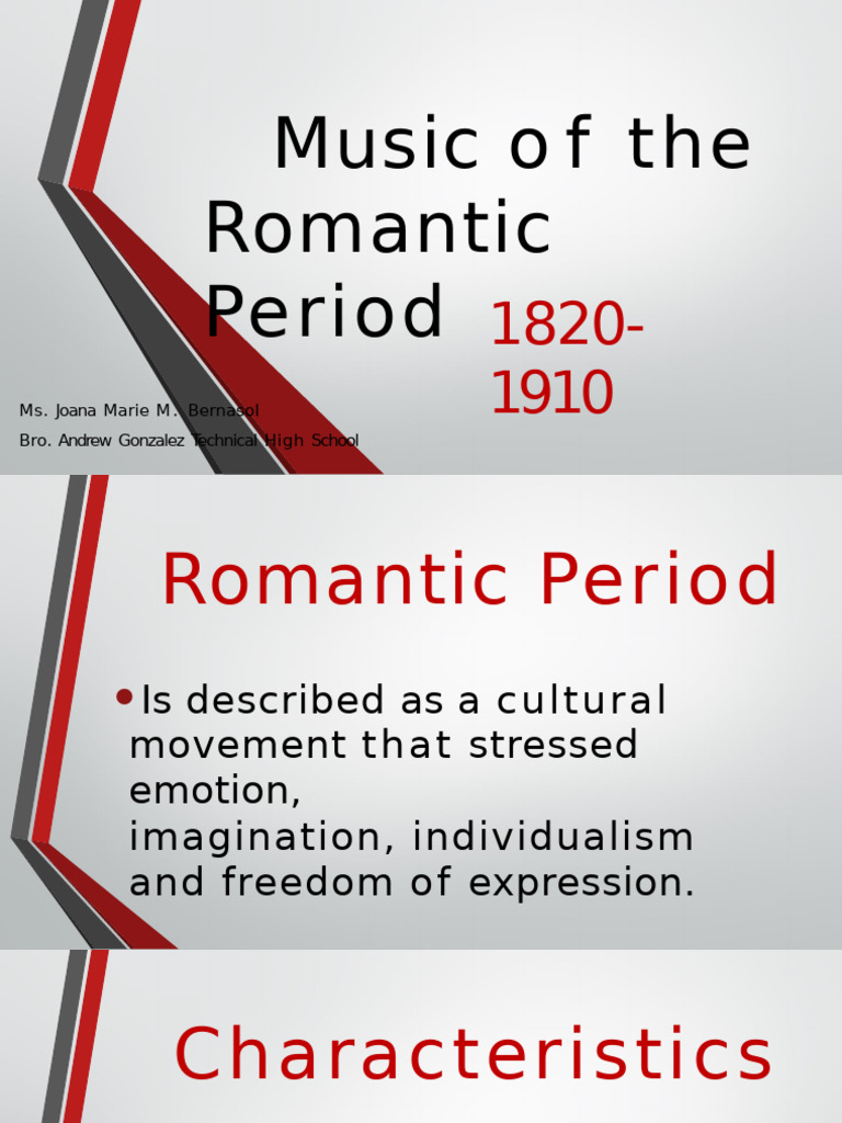Overview of Romantic Period Music | PDF | Frédéric Chopin | Tempo