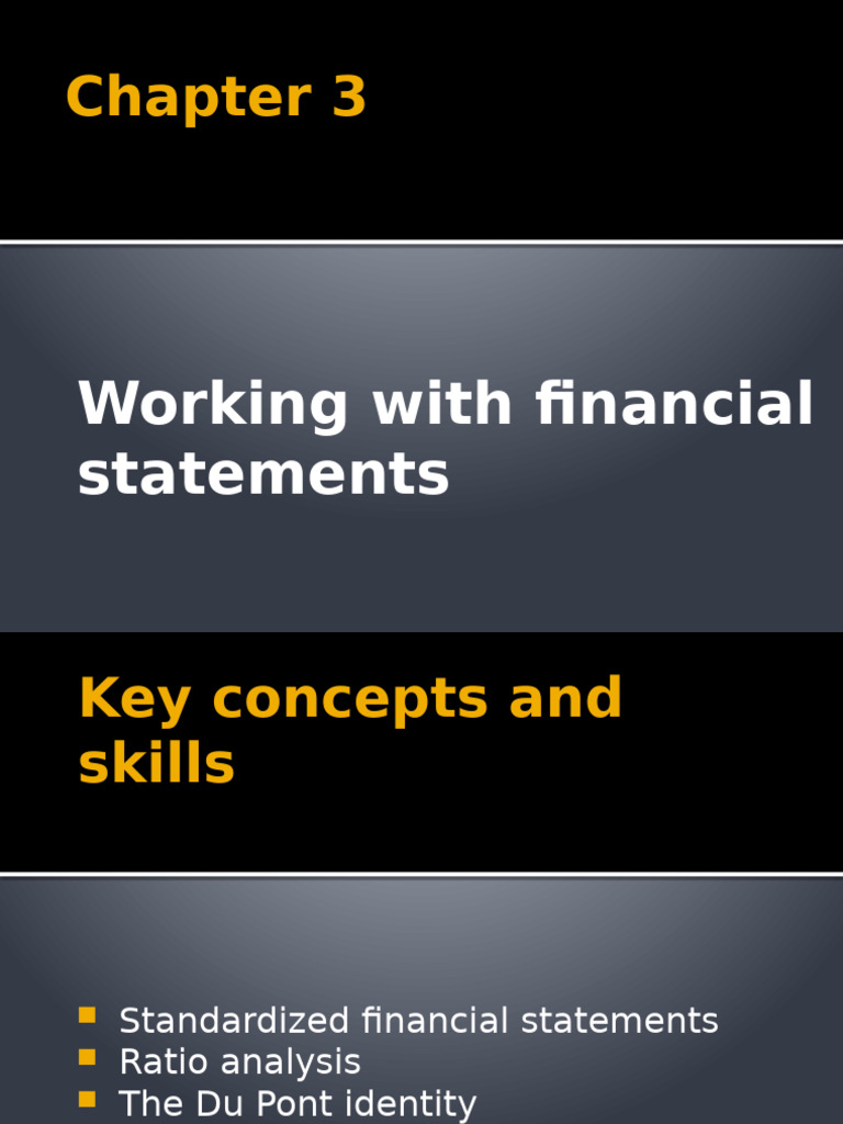 Chapter 3 Working With Financial Statements-1-1 | PDF | Leverage ...