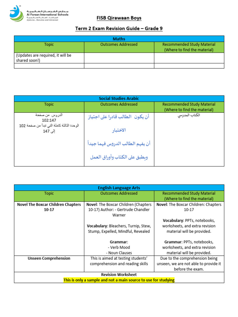 G9 Exam Revision Guide | PDF | Photosynthesis | Heat