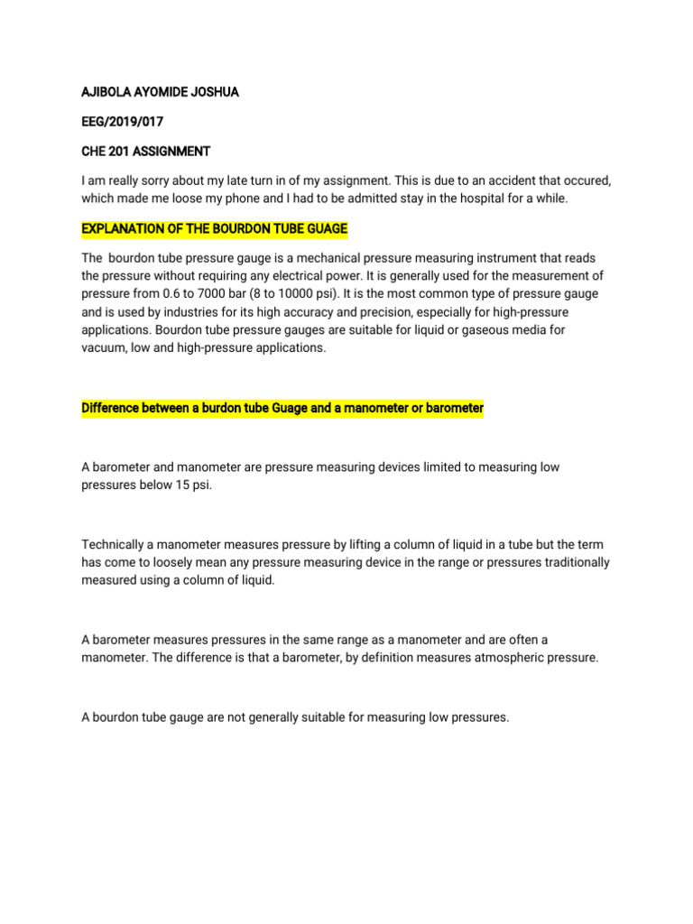 Che 201 First Assignment 1 | PDF | Nature