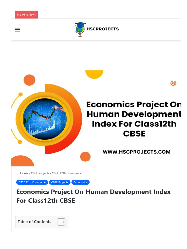 Human Development Class 12 | PDF | Cost Of Living | Human Development Index