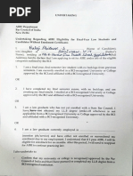 AIBE Eligibility Undertaking Form | PDF