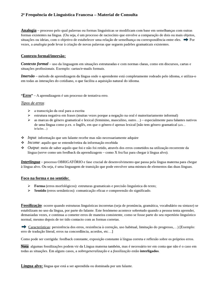 Material de Consulta - 2 Frequência | PDF | Língua materna | Linguística