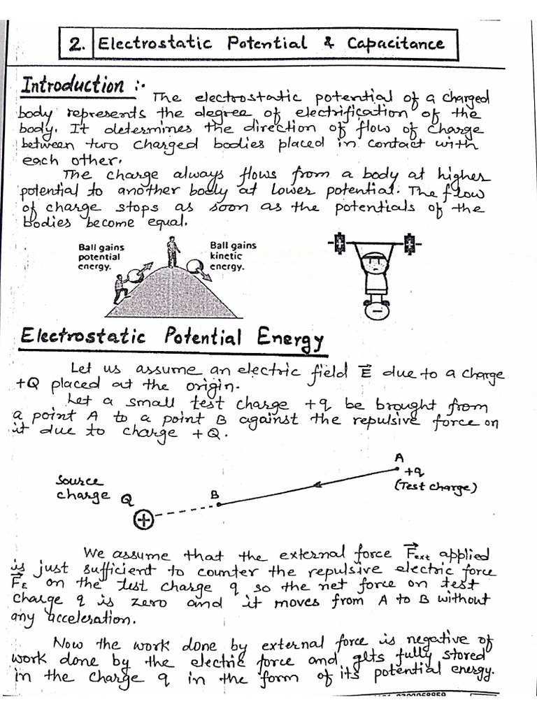 Electric Potential & Capacitance | PDF