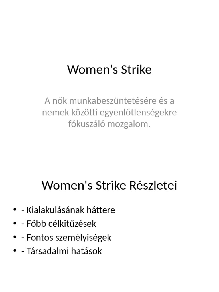 Women's Strike | PDF