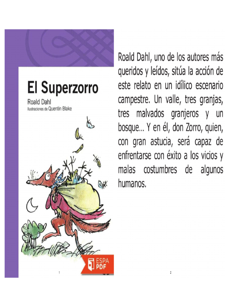 El Superzorro-Roald Dahl | PDF