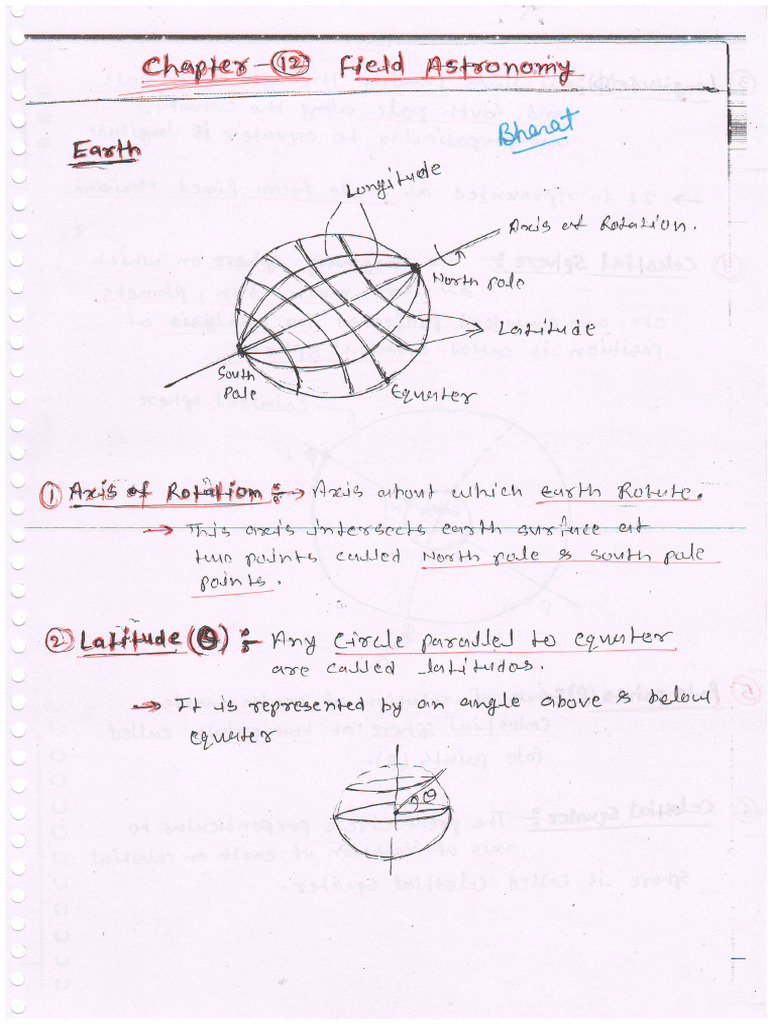 12 Surveying Lec 12 Field Astronomy | PDF
