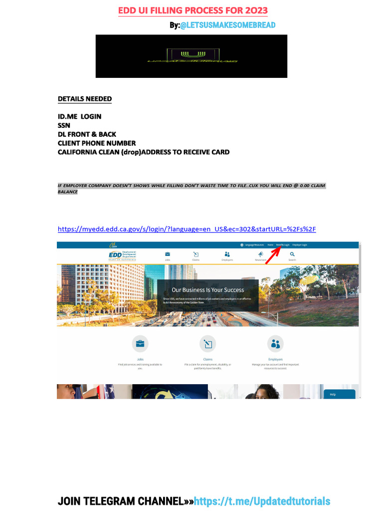 EDD UI Filing Process Guide 2023 | PDF