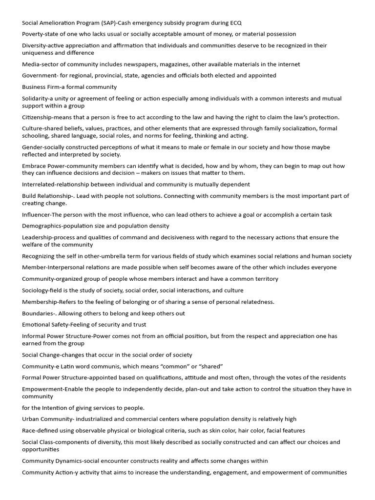 CESC-Q3-POINTERS-FOR-REVIEW | PDF | Community | Feeling