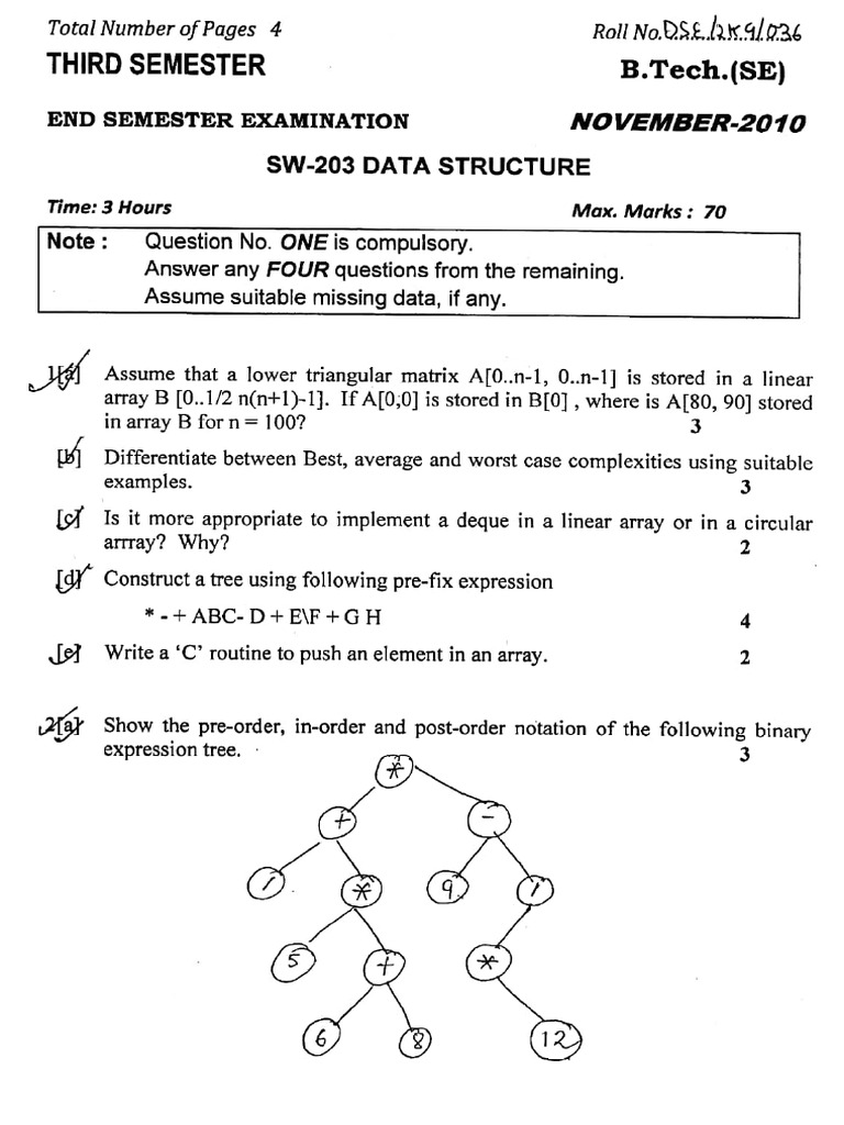 Data Structure 2010 Nov End | PDF