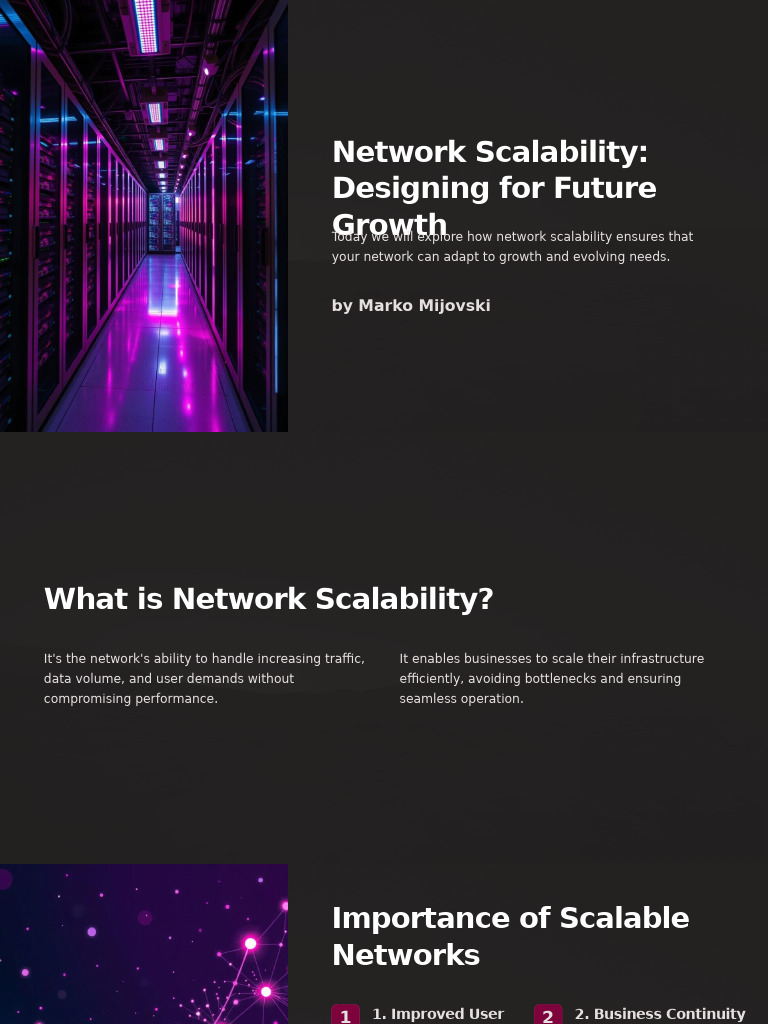 Network Scalability Designing For Future Growth | PDF | Scalability | Computer Network