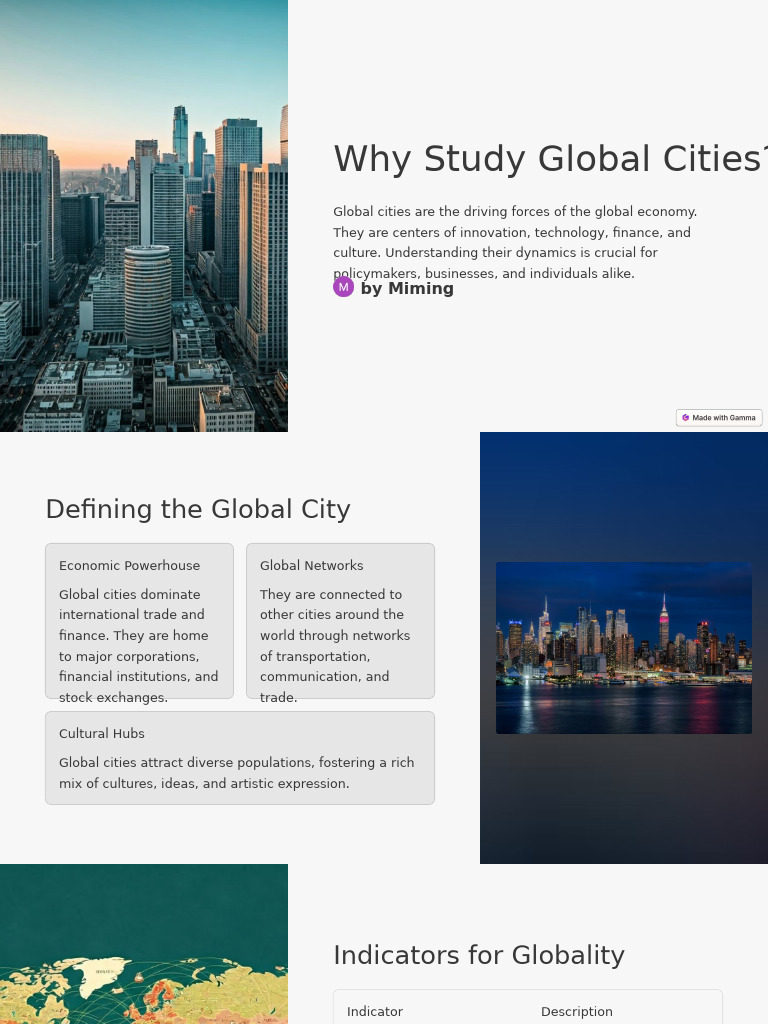 Why Study Global Cities | PDF | Infrastructure | Energy Development