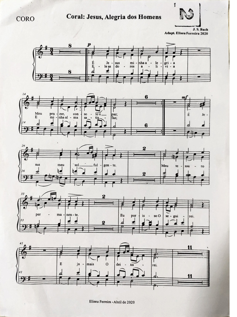 Jesus, Alegria Dos Homens | PDF