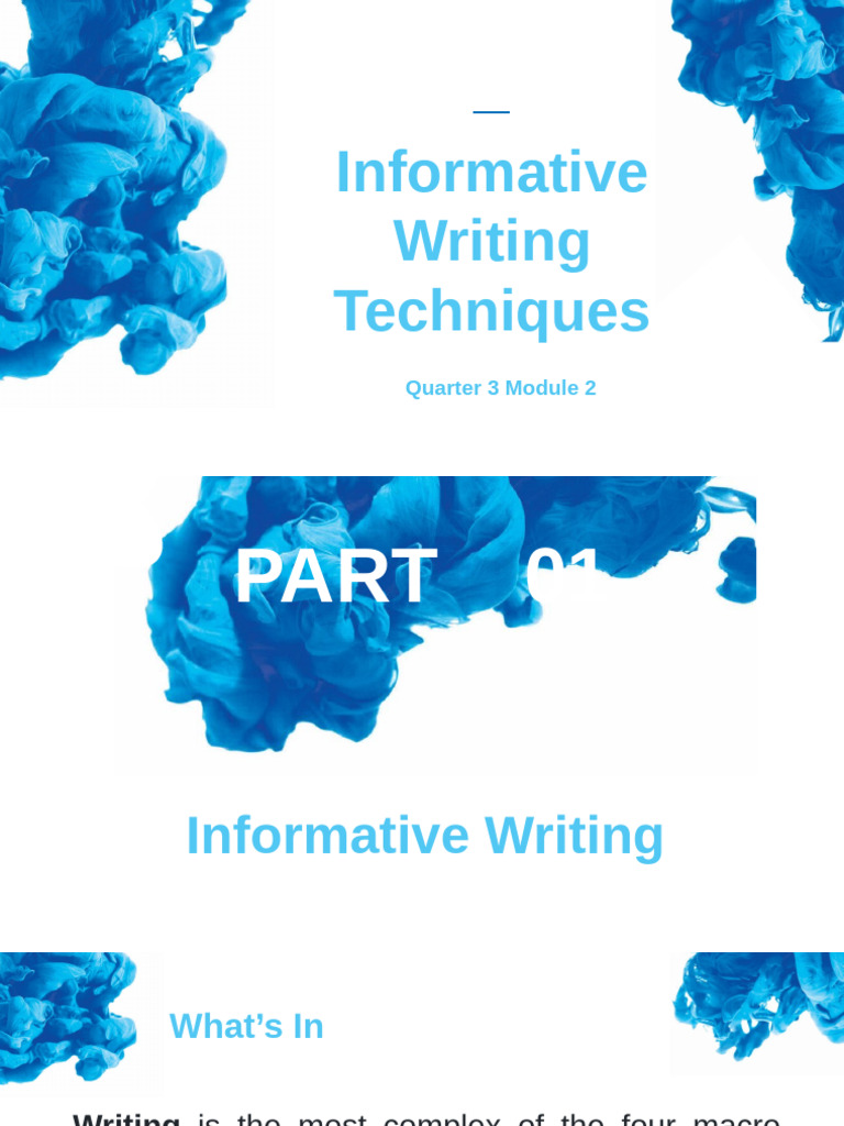 Informative Writing Techniques | PDF | Essays | Thesis