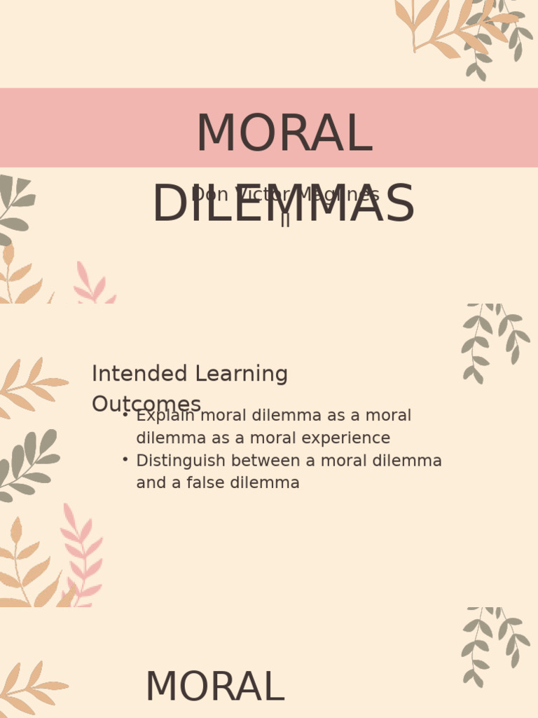 Understanding Moral Dilemmas Explained | PDF