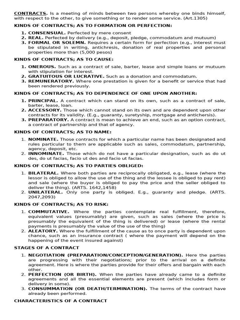 CONTRACTS | PDF | Offer And Acceptance | Lease