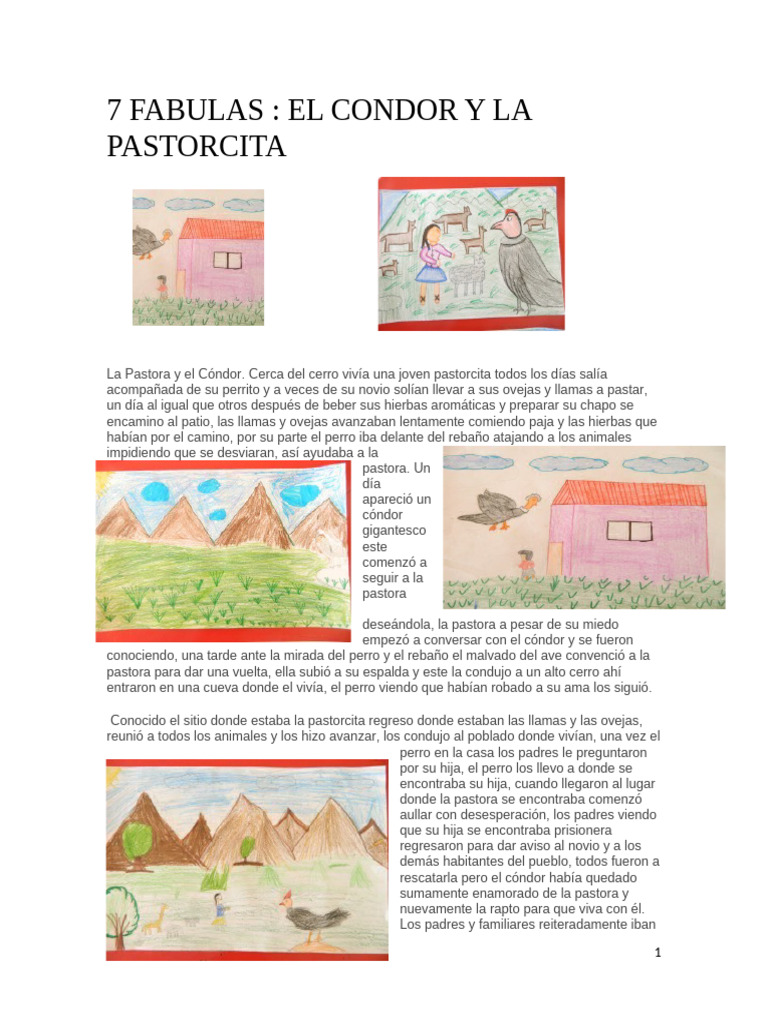 FABULAS El Condor y La Pastorcita | PDF