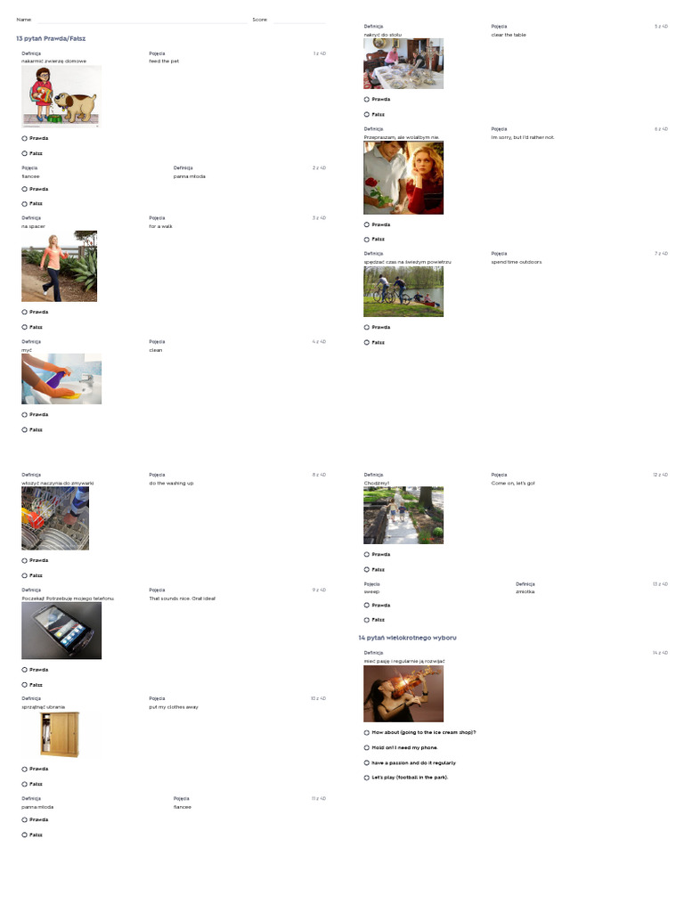 Together 5 - Unit 3 - Quizlet | PDF