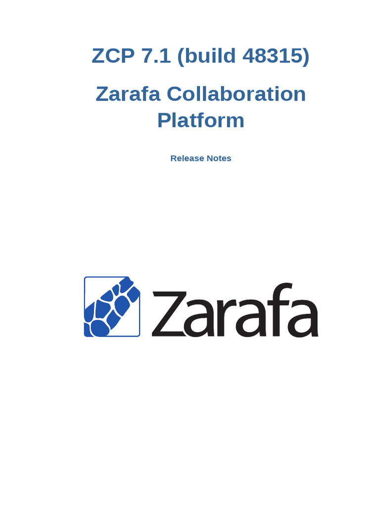 Zarafa - Collaboration - Platform 7.1 Release - Notes en US | PDF ...