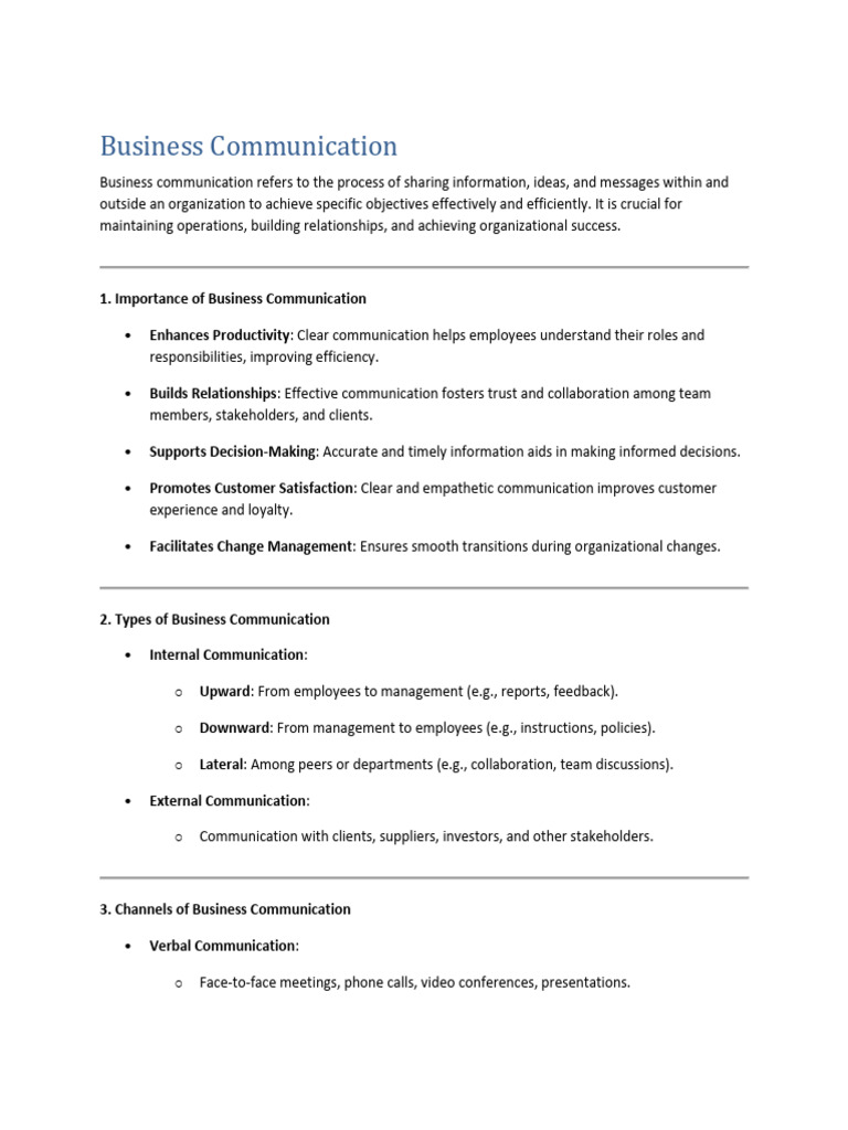 Business Communication | PDF | Communication | Business