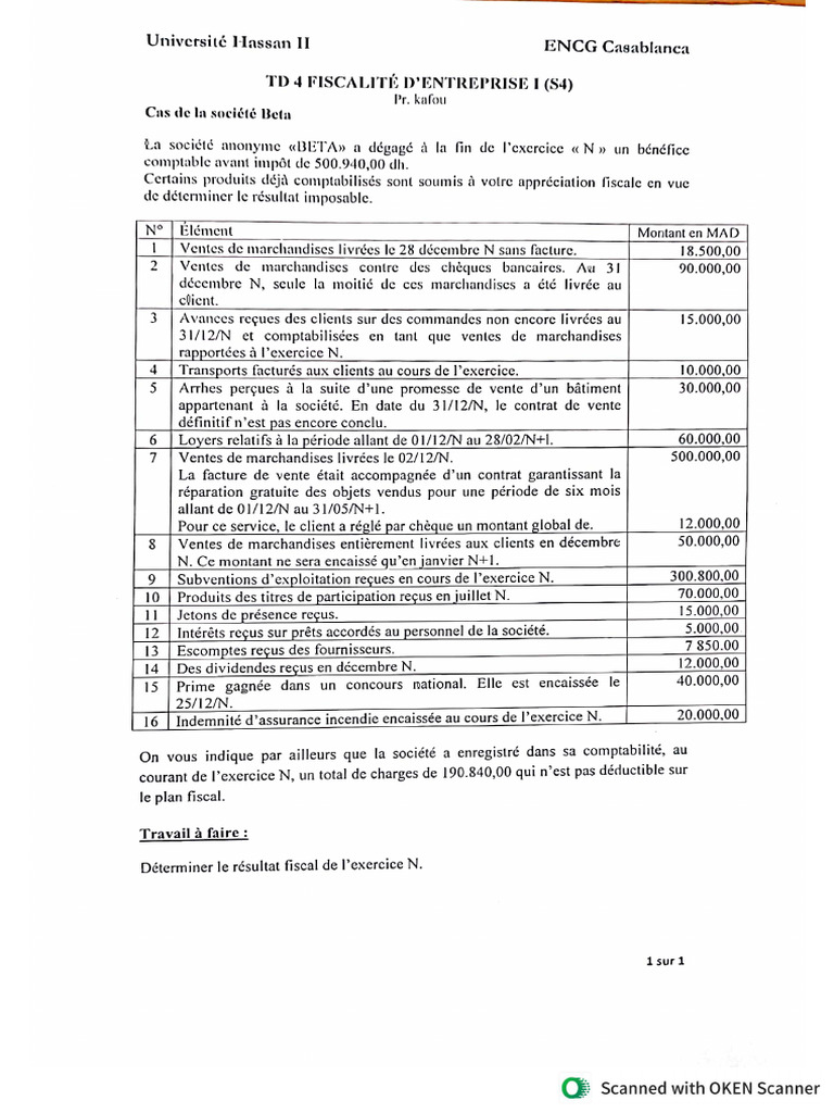 TD 4 Fiscalité | PDF