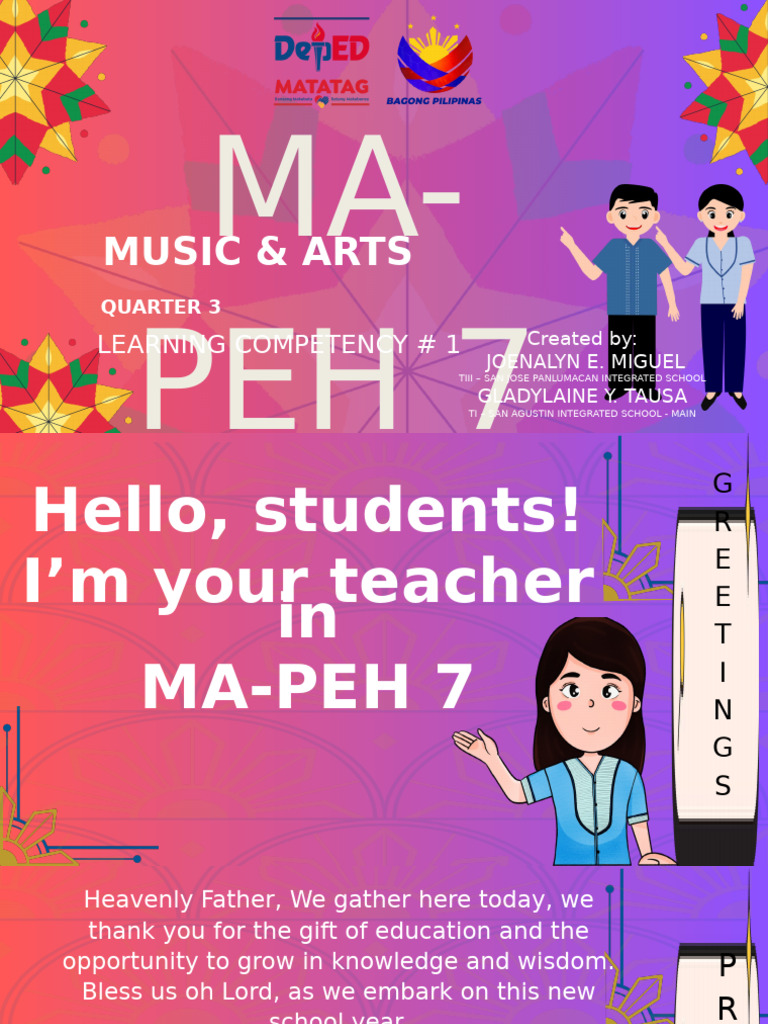 Mapeh7 Music&Arts q3 Lc#1 (Final) | PDF