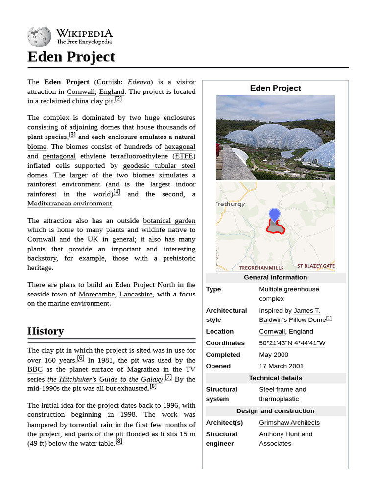 Eden Project facts | PDF