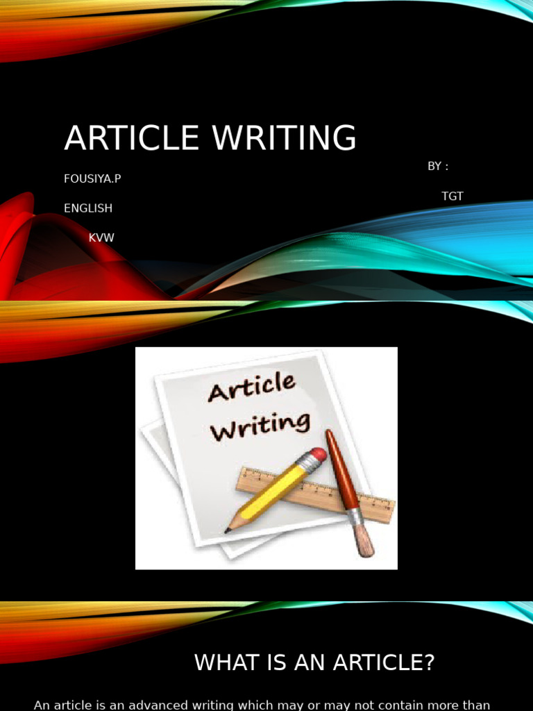 Article Writing | PDF