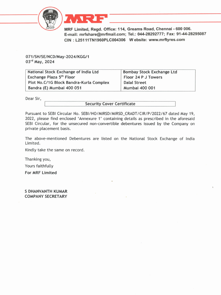 Security Cover Certificate 1 | PDF