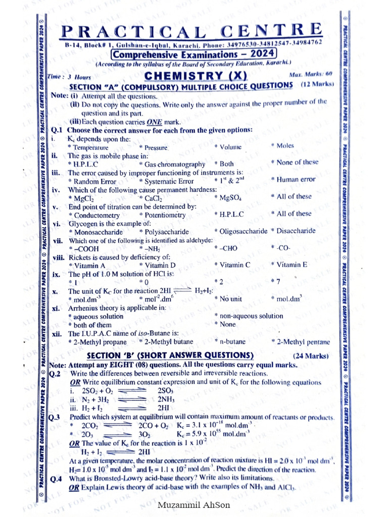 Practical Centre X Chem | PDF